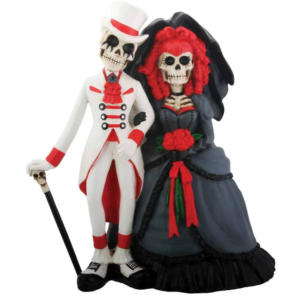Day of the Dead Gothic Wedding Couple Figurine – Red Zone